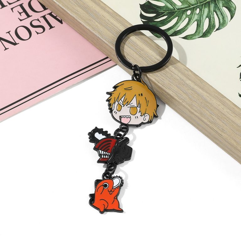 Anime Chainsaw Man Cartoon Figure Denji Keychain - Chainsaw Man Merchandise