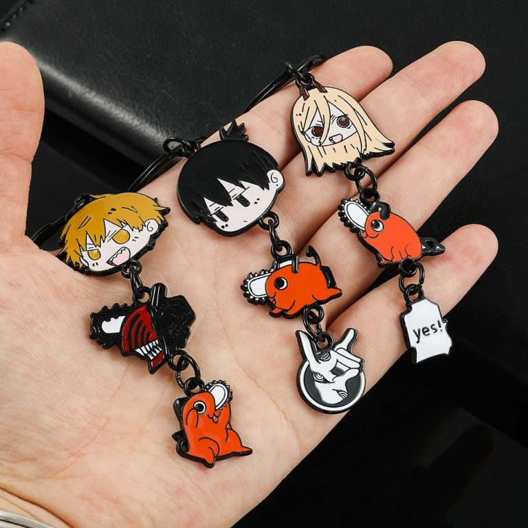 Anime Chainsaw Man Cartoon Figure Denji Keychain - Chainsaw Man Merchandise