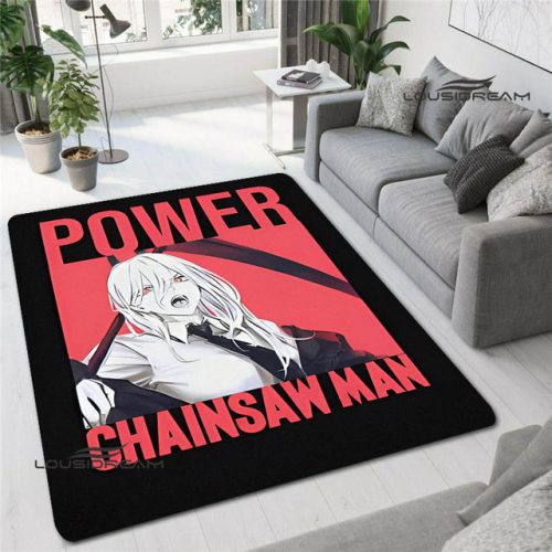 Black Pink Chainsaw Man Rug - Chainsaw Man Merchandise